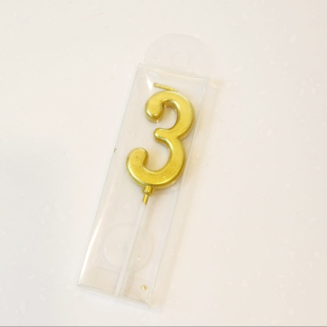 Buy Number 3 Gold Candle in Singapore – Celebrate in Style